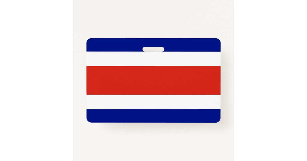 Name Badge with flag of Costa Rica | Zazzle