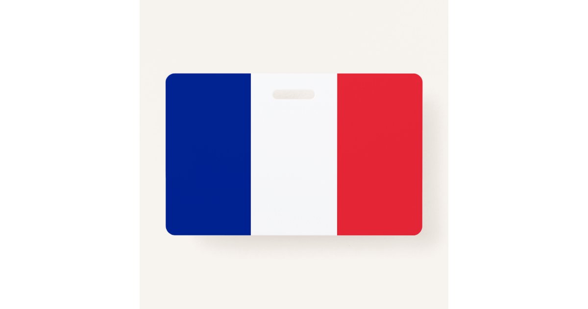Name Badge with flag of France | Zazzle