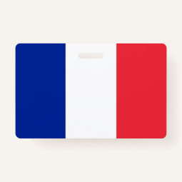 Name Badge with flag of France | Zazzle