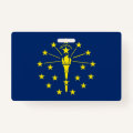 Name Badge with flag of Indiana State, USA | Zazzle