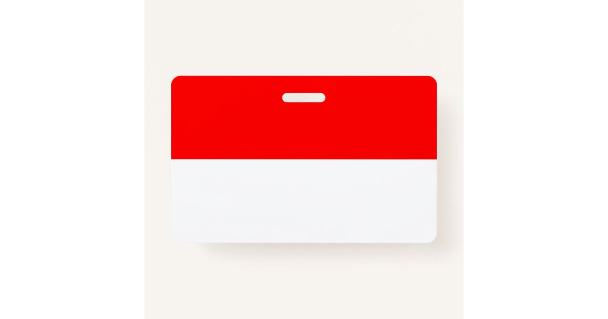 Name Badge with flag of Indonesia | Zazzle