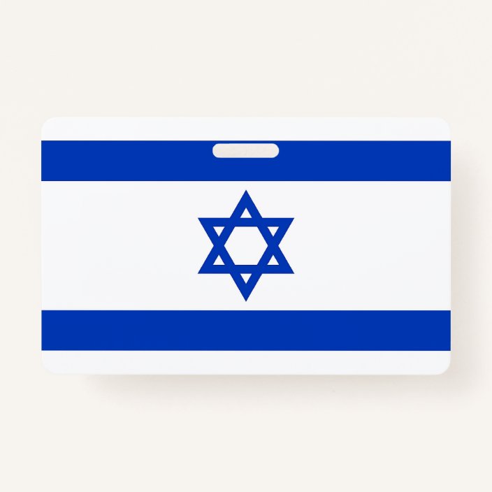 Name Badge with flag of Israel | Zazzle.com
