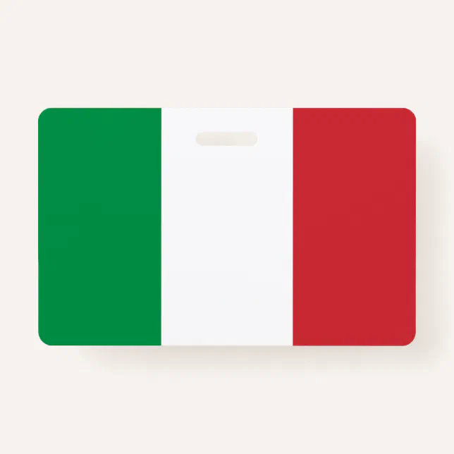 Name Badge with flag of Italy | Zazzle