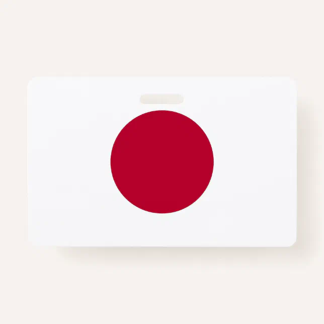 Name Badge with flag of Japan | Zazzle