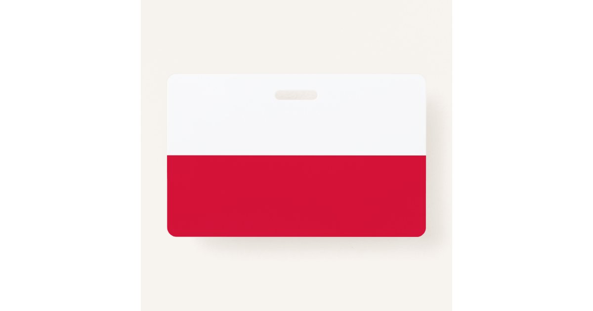 Name Badge with flag of Poland | Zazzle