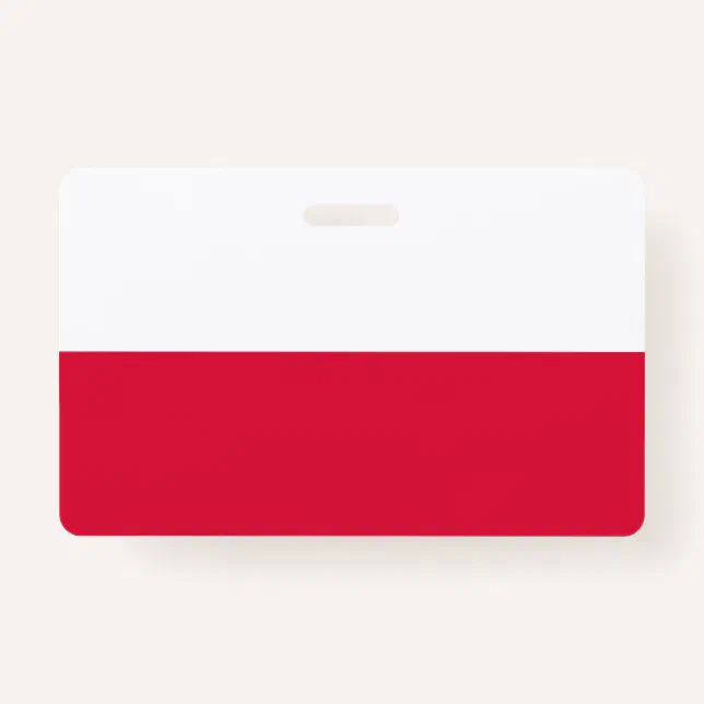 Name Badge with flag of Poland | Zazzle