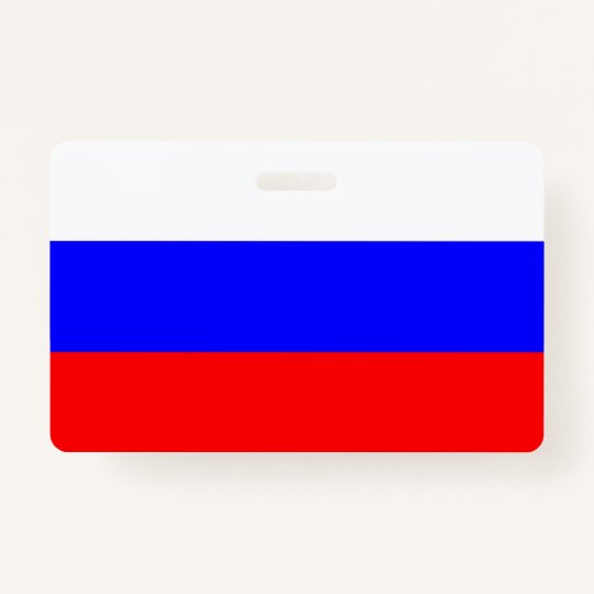 Name Badge with flag of Russia | Zazzle.com
