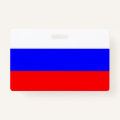 Name Badge with flag of Russia | Zazzle