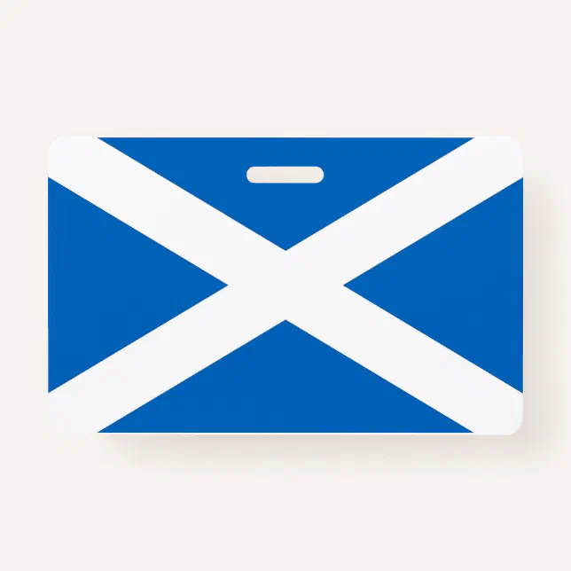 Name Badge with flag of Scotland, United Kingdom | Zazzle