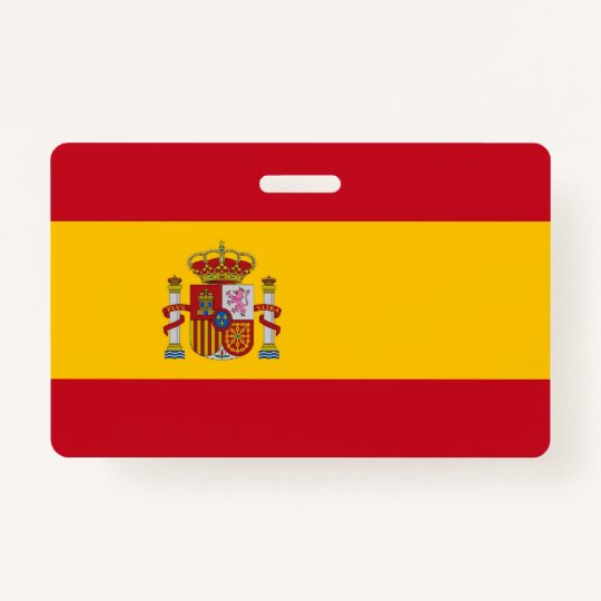 Name Badge with flag of Spain | Zazzle.com