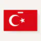 Name Badge with flag of Turkey | Zazzle