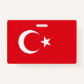 Name Badge with flag of Turkey | Zazzle