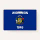 Name Badge with flag of Wisconsin State, USA | Zazzle