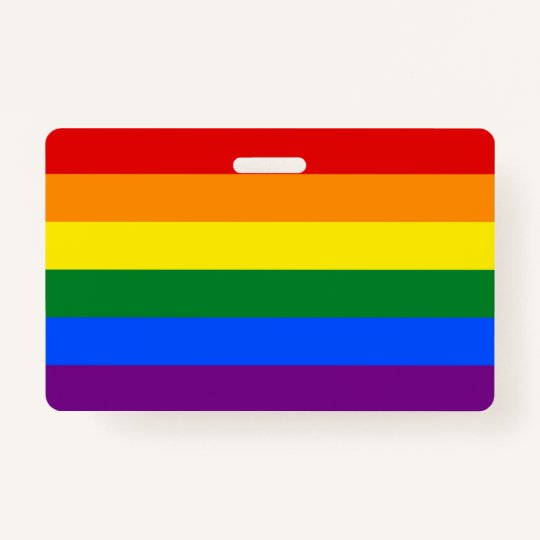 Name Badge with Pride flag of LGBT | Zazzle.com