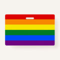 Name Badge with Pride flag of LGBT | Zazzle