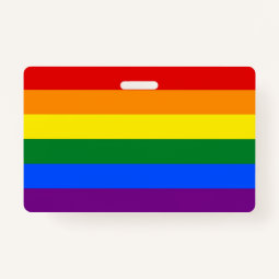 Name Badge with Pride flag of LGBT | Zazzle