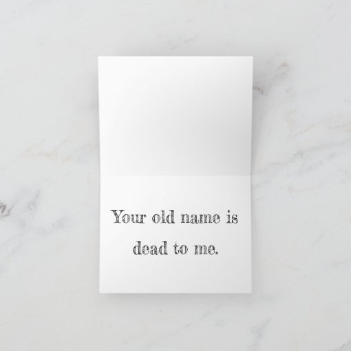 Name Change Congratulations Card | Zazzle