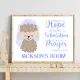 Name Christian Cute Baby Sheep Bible Quote Poster | Zazzle