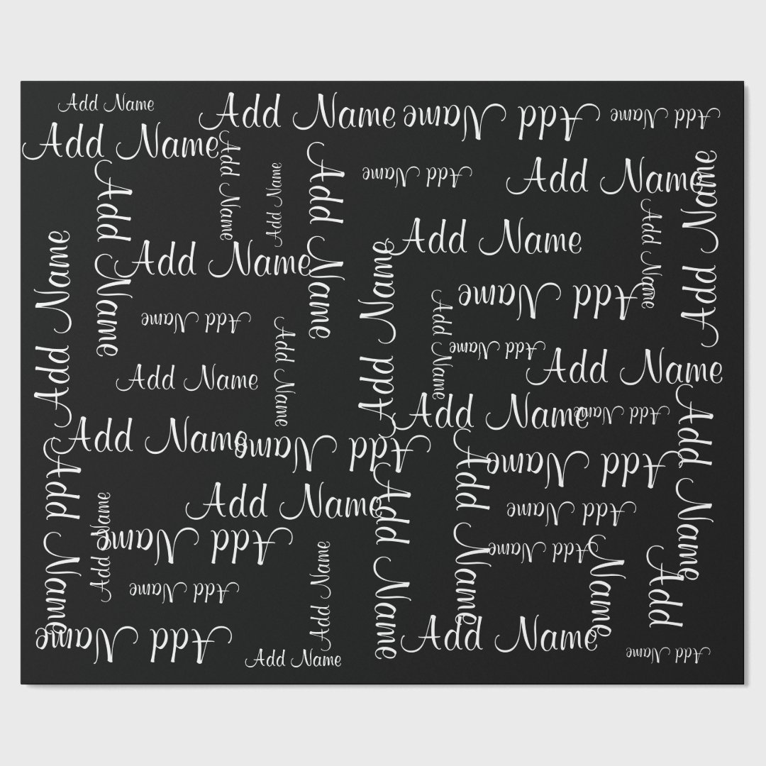 Name Collage Gift Template Wrapping Paper | Zazzle