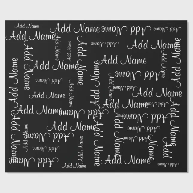 Name Collage Gift Template Wrapping Paper | Zazzle