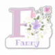 Name Fanny & Initial with Floral Design Sticker | Zazzle
