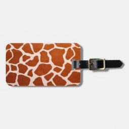 Name Giraffe Safari Print Luggage Tag | Zazzle