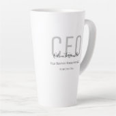 Name Gray Black CEO Latte Mug | Zazzle