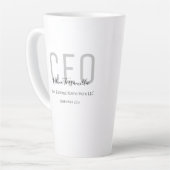 Name Gray Black CEO Latte Mug | Zazzle