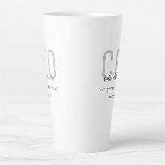 Name Gray Black CEO Latte Mug | Zazzle