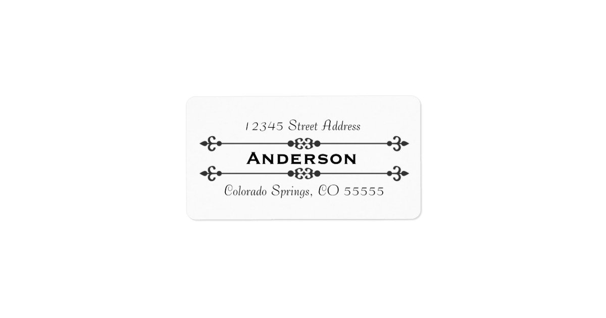 Name in Center Address Label | Zazzle