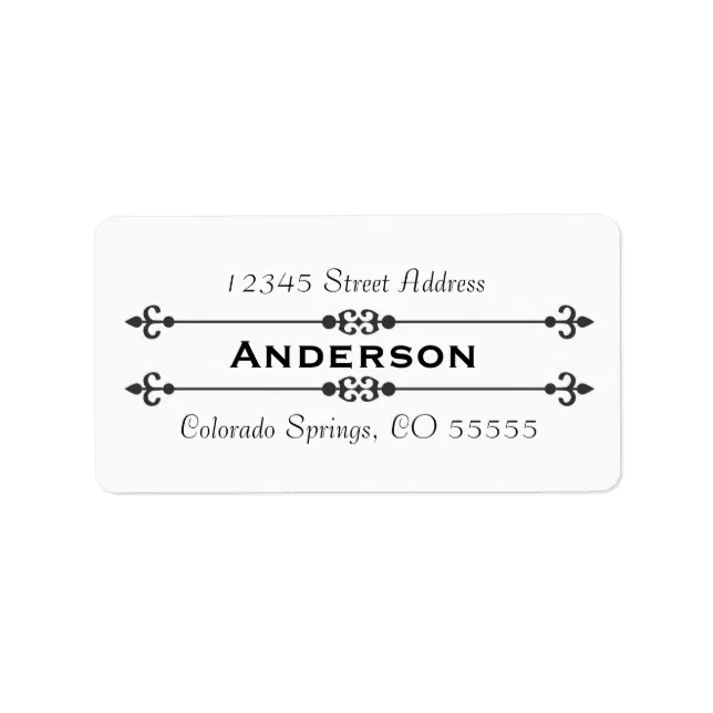 Name in Center - Address Label | Zazzle