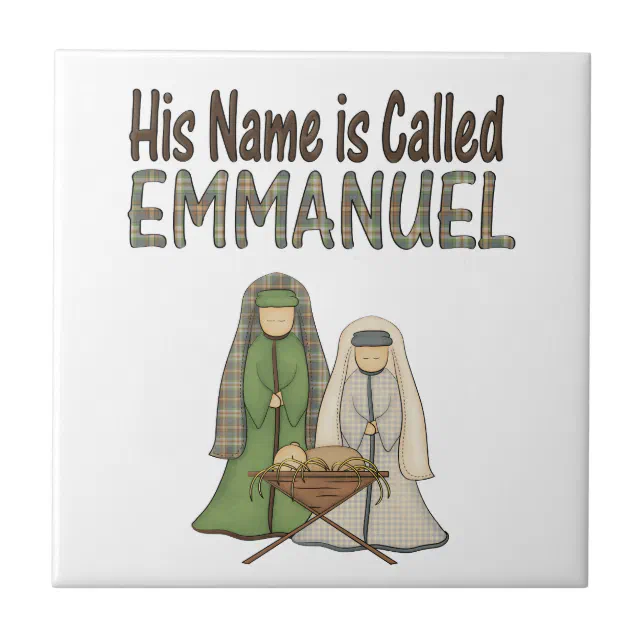 Name is Emmanuel Christmas Ceramic Tile | Zazzle