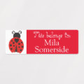 Name Labels for Kids Cute Ladybugs Back to School | Zazzle