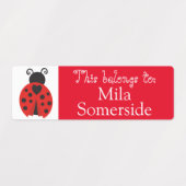 Name Labels for Kids Cute Ladybugs Back to School | Zazzle