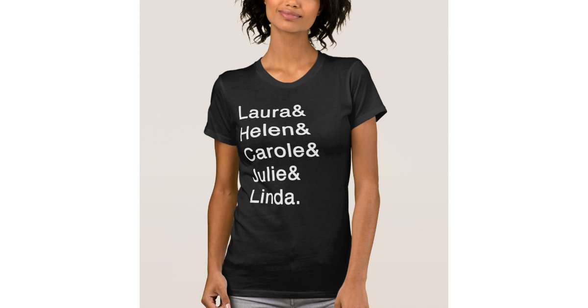 Name List (Women) T-Shirt | Zazzle