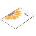 Name Monogram Sunflower Notebook | Zazzle