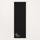 Name Mrs Smith Black Yoga Mat | Zazzle