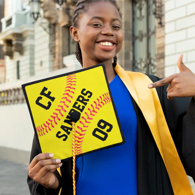 Name, Number and Position Custom Softball Seniors Graduation Cap Topper ...