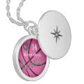 NAME & NUMBER Pink Basketball Necklaces for Girls | Zazzle