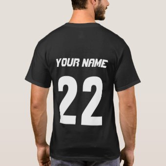 Name & Number Print Baseball Ball Slang T-Shirt | Zazzle