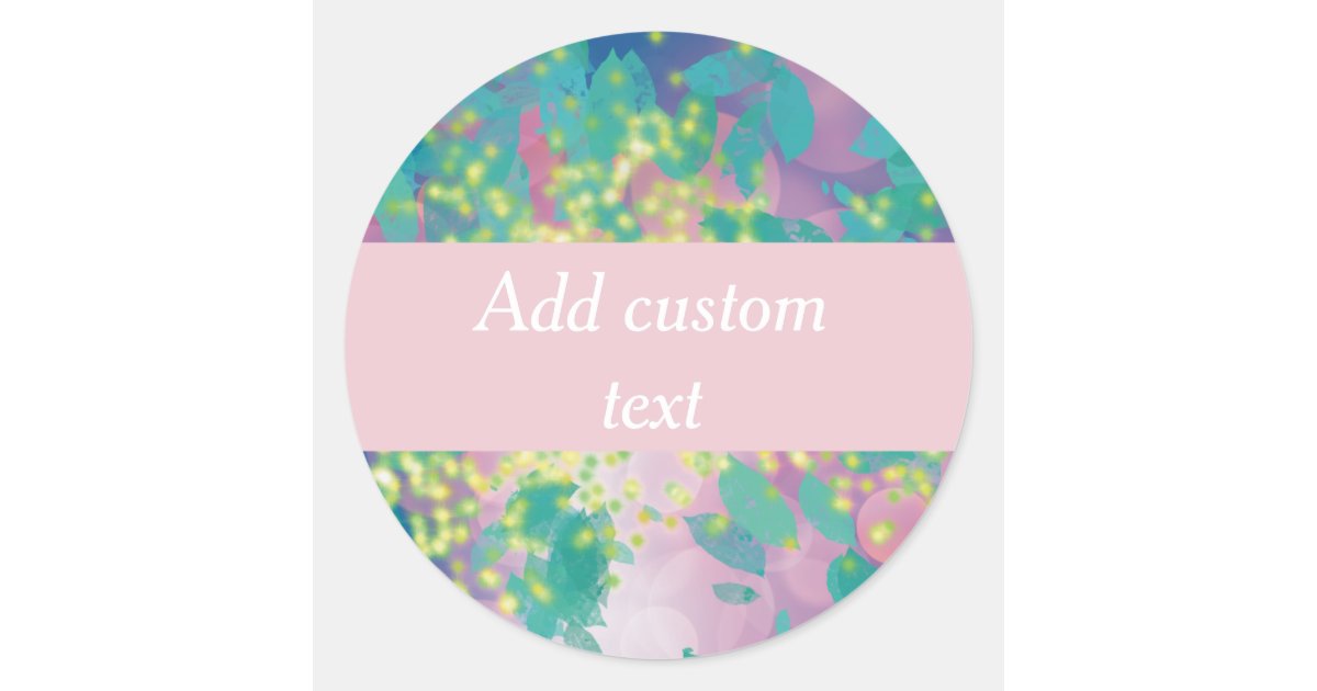 name pastel pink floral watercolor classic round sticker | Zazzle