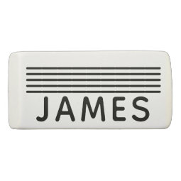 Name Personalized Lined Eraser | Zazzle