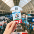 Name Photo Journalist Reporter Press Pass ID Card Badge | Zazzle