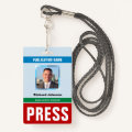 Name Photo Journalist Reporter Press Pass ID Card Badge | Zazzle
