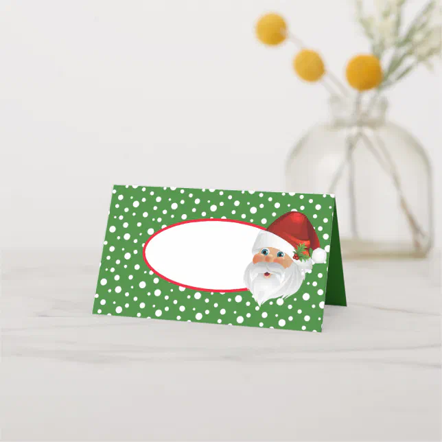Name Place Cards-Christmas Santa Place Card | Zazzle