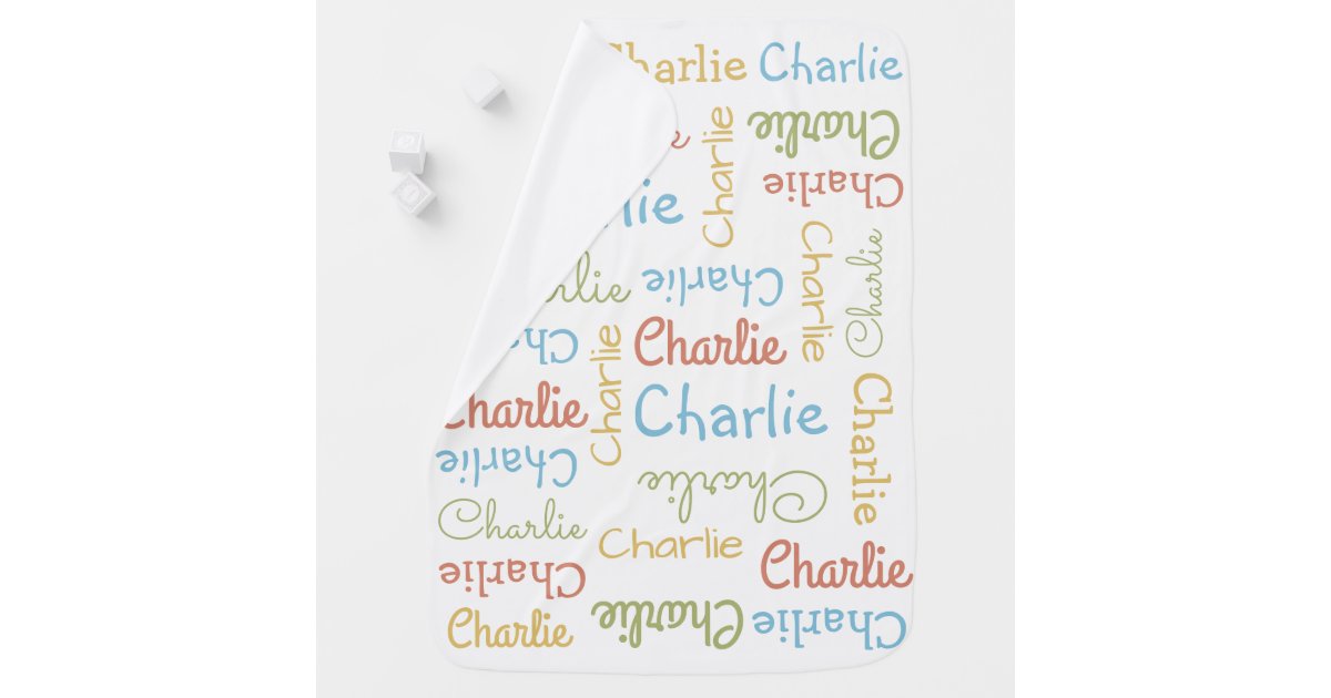 Name Repeating Custom baby blanket | Zazzle