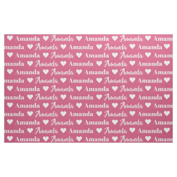 Custom Name & Color fabric | Zazzle