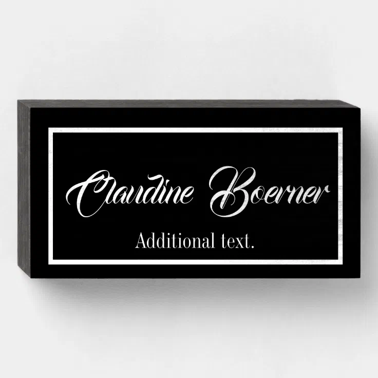 Name Sign Nameplate Desk Sign Hanging Nameplate | Zazzle