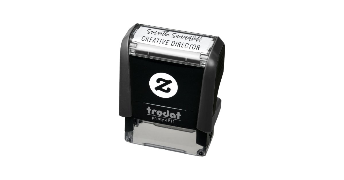 Name Signature and Job Title Self-inking Stamp | Zazzle