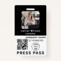 name tags nice qr code media press id badge | Zazzle